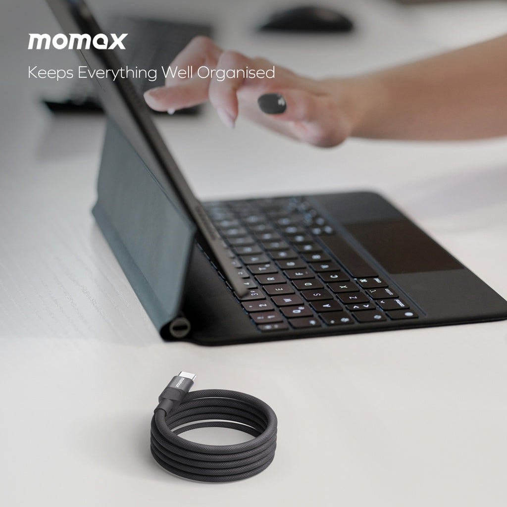MOMAX MAG LINK 66W USB-A TO USB-C MAGNETIC CABLE 1M (Black) | Best Buy ...